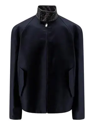 Bottega Veneta BOTTEGA VENETA Compact Cotton Gabardine Harrington Jacket Multicolor