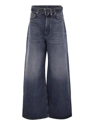 Sportmax SPORTMAX Procida Low-Waisted Oversize Denim Trousers Multicolor