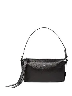 Fendi Leather Shoulder Bag - Black