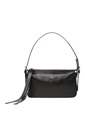Fendi Leather Shoulder Bag - Black