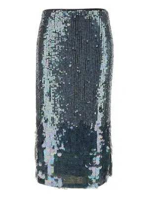 P.a.r.o.s.h Sequined Midi Skirt - Multicolor