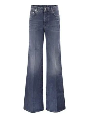 Sportmax Spdmeandro Flared Cotton Denim Jeans - Multicolor