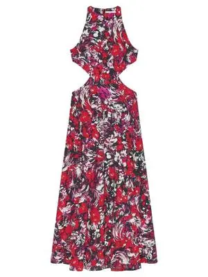 Givenchy Floral Print Cut-out Maxi Dress - Multicolor