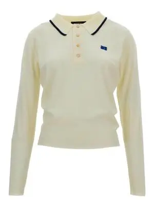WALES BONNER John Smedley Long Sleeved Polo Shirt - Multicolor
