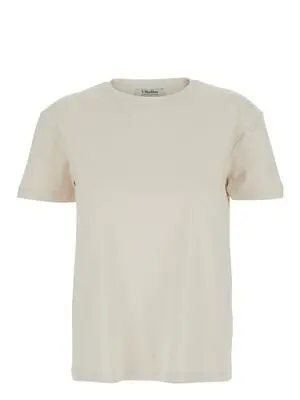 Max Mara Cotton Crew Neck T-shirt - Multicolor