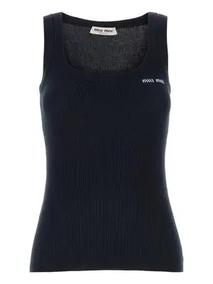 Miu Miu Cotton Tank Top - Blue