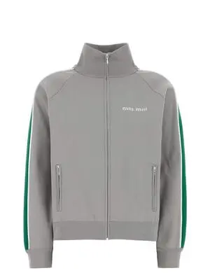 Miu Miu Tech Fabric Sweatshirt - Gray