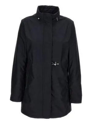 FAY Virginia Technical Poplin Overcoat - Multicolor