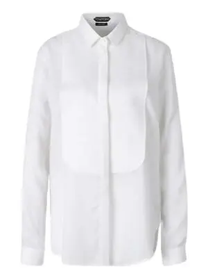 TOM FORD Pleated Bib Shirt - White