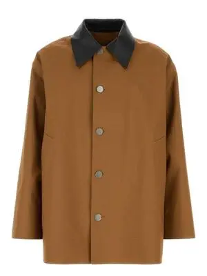 JIL SANDER Caramel Cotton Trench Coat - Brown