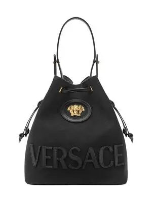 Versace La Medusa Bucket Bag - Black