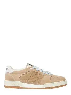 Fendi FENDI Suede Match Low-Top Sneakers Cream