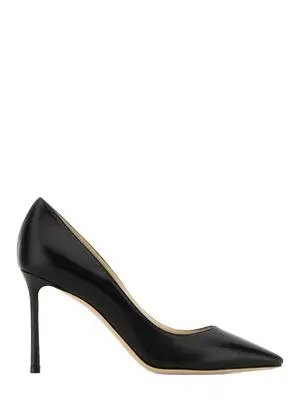 JIMMY CHOO Leather Romy 85 Pumps - Black