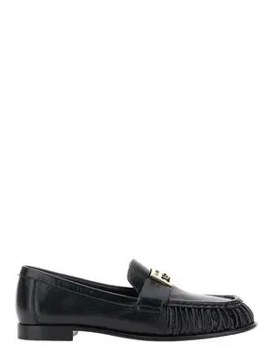 Fendi Leather Loafers - Black