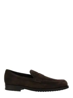 TOD'S Formale Suede Loafers - Brown
