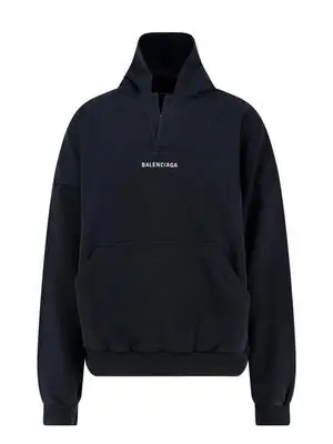 Balenciaga Cotton Hooded Sweatshirt - Multicolor