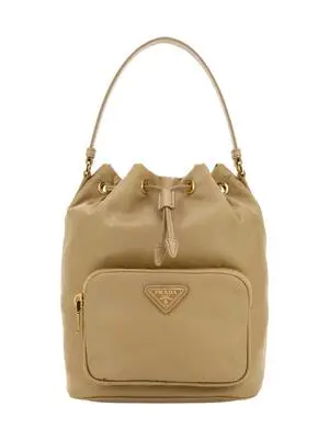 Prada PRADA Re-Nylon Duet Bucket Bag Brown