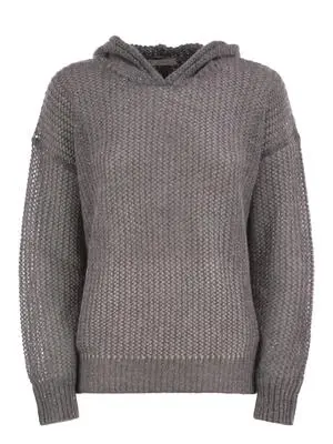 Peserico Hooded Jumper - Gray
