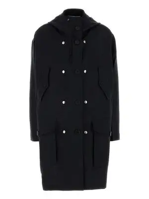 Prada Mohair Blend Overcoat - Blue