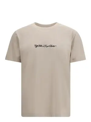 Off-White Off-White Men Script Arrow T-Shirt Cream
