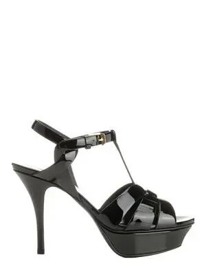Saint Laurent Tribute Platform Sandals - Black