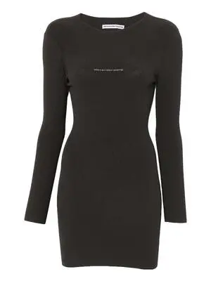 Alexander Wang Ribbed Logo Knit Top - Brown