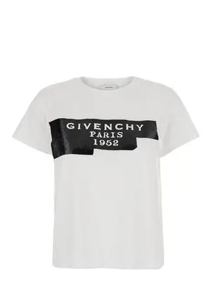 Givenchy Cotton Logo Lettering T-shirt - White