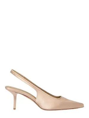 Max Mara Airone Satin Slingback Pumps - Pink