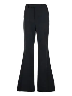 Valentino Garavani Flared Nylon And Wool Gabardine Trousers - Multicolor