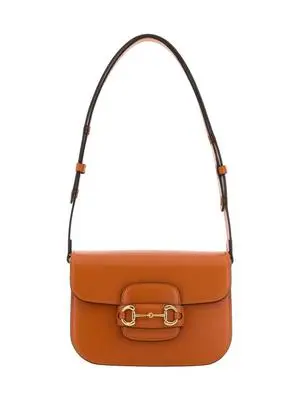 Gucci Horsebit 1955 Grained Leather Bag - Brown