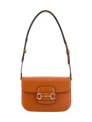Gucci Horsebit 1955 Grained Leather Bag - Brown