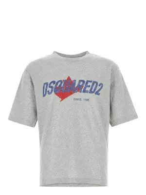 Dsquared2 Dsquared Men Grey Cotton Blend T-Shirt Gray