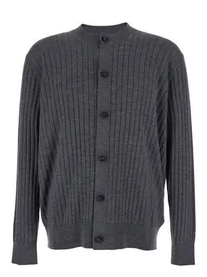 Bottega Veneta Wool Ribbed Cardigan - Multicolor