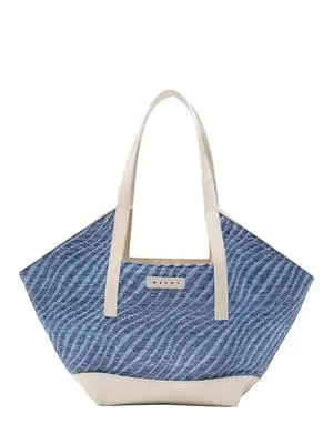 Marni Woven Shoulder Bag - Blue