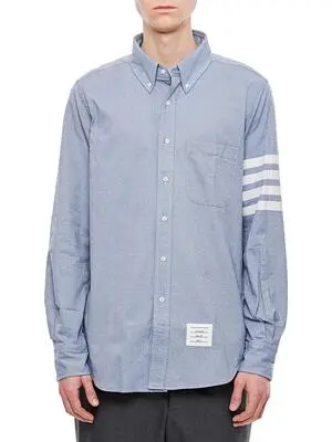 Thom Browne Classic 4bars Cotton Shirt - Multicolor