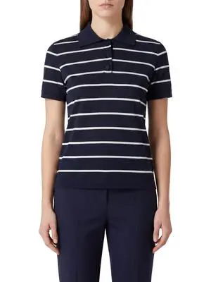 Max Mara Max Mara Women Max Mara Silk Polo Shirt Blue
