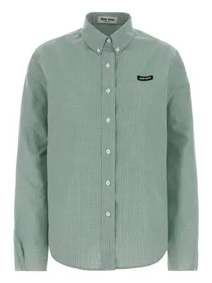 Miu Miu Embroidered Poplin Shirt - Multicolor