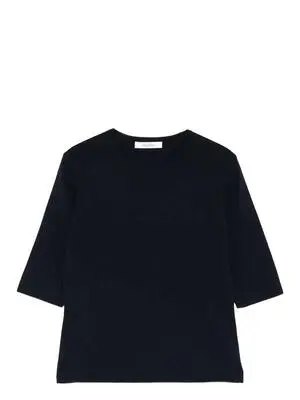 Max Mara MAX MARA Embossed Knit Top Blue