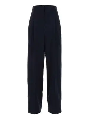 Miu Miu Stretch Wool Wide-leg Pant - Blue