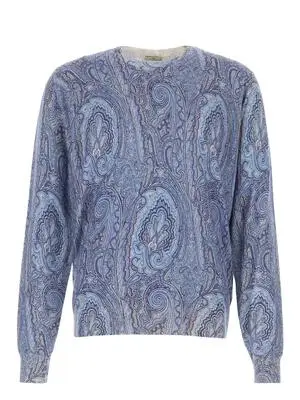 Etro Printed Silk Blend Sweater - Multicolor
