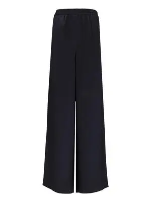 Max Mara Soft Silk Wide Leg Trousers - Blue