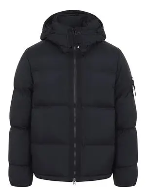 Stone Island Hooded Padded Ripstop Jacket - Black