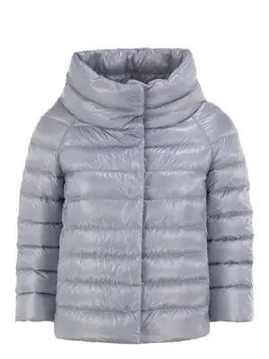 Herno HERNO Sofia Mini Cape With 3/4 Sleeves Blue