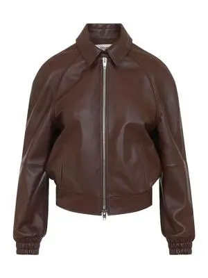 Celine Lamb Leather Jacket - Brown
