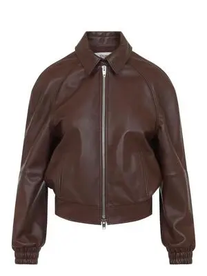 Celine Lamb Leather Jacket - Brown