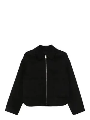 Fendi Oversized Virgin Wool And Silk Jacket - Black