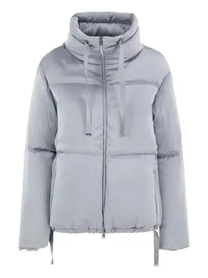 Herno High-neck Down Jacket With Drawstring Collar - Blue