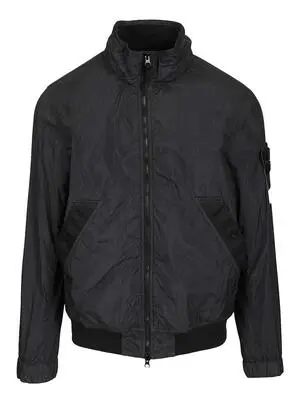 Stone Island Crinkle Reps Ny Bomber Jacket - Blue