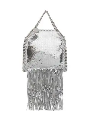 Stella McCartney Stella Mccartney Women Falabella Mini Tote Bag With Fringe Silver