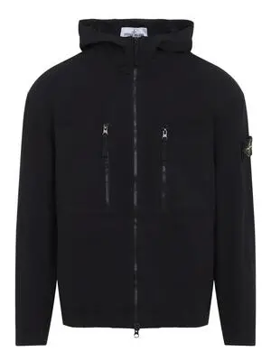 Stone Island STONE ISLAND Cotton Hooded Jacket Black